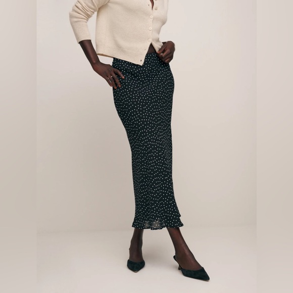 Reformation | Skirts | New Reformation Layla Skirt Selene Midi Black ...